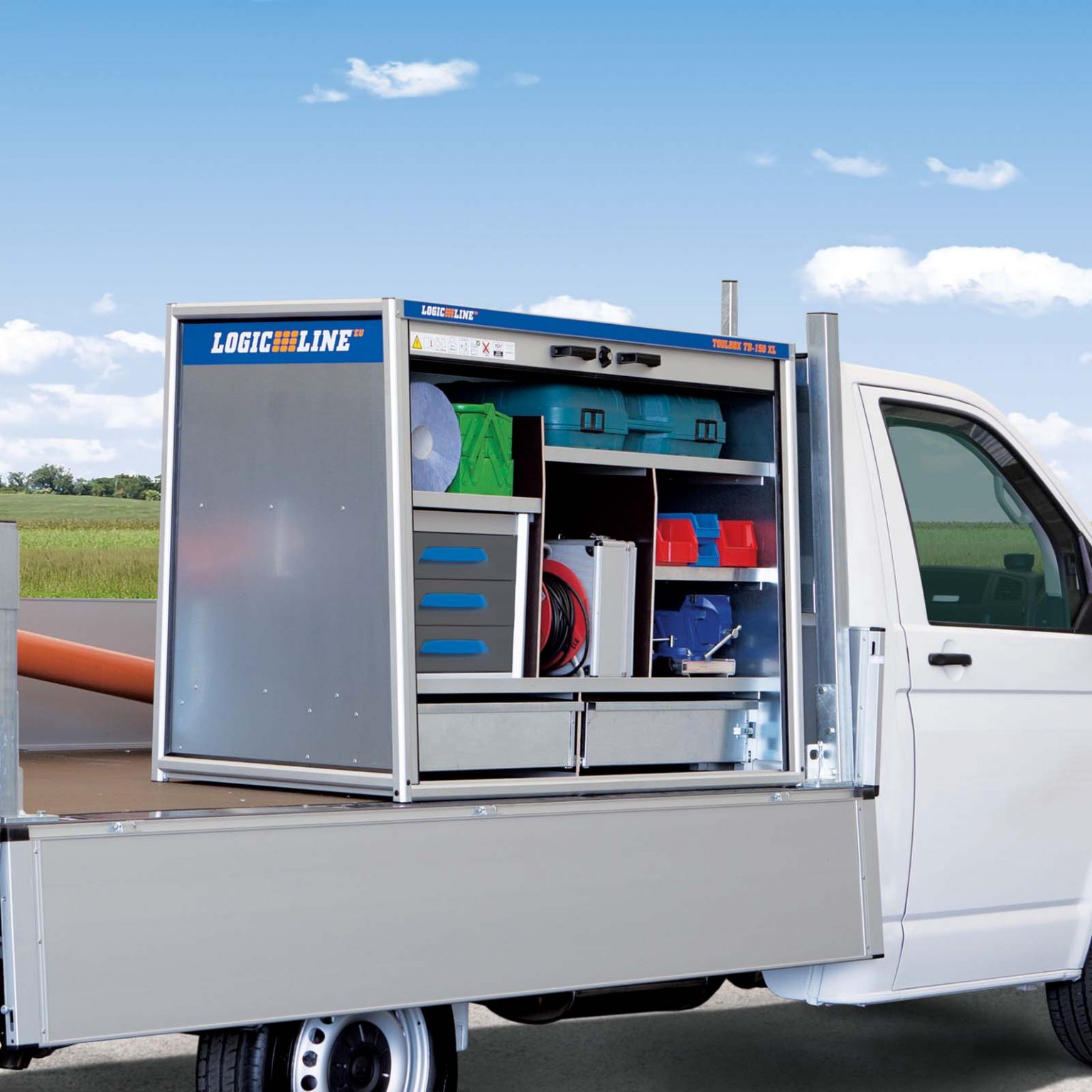 Transportboxen für Pritsche und Pickup von LogicLine - Niehus Fahrzeugbau